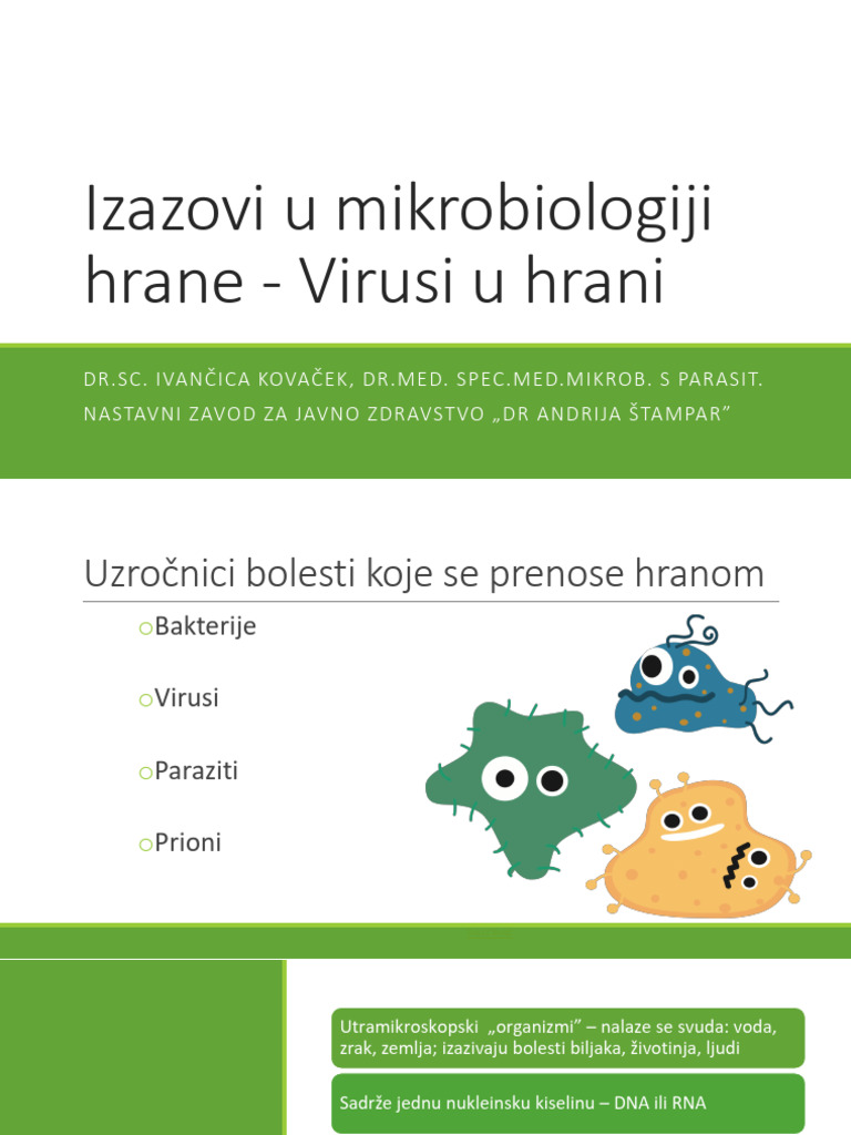 20 Ivancica Kovacek - Izazovi U Mikrobiologiji Hrane - Virusi U Hrani | PDF