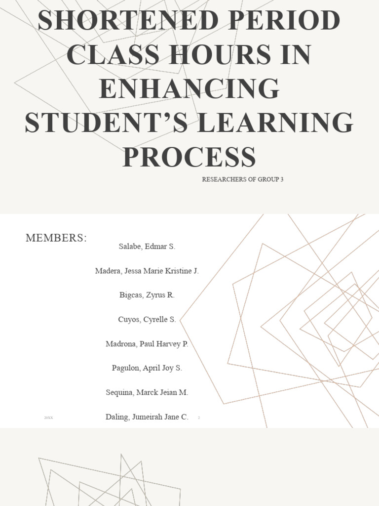 The Effectiveness of Implementing Shortened Period Class Hours | PDF ...