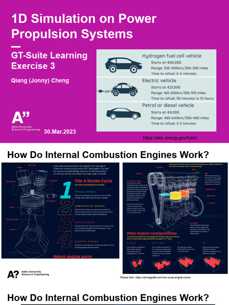 1D Simulation On Power Posulsion System - V1 | PDF | Internal Combustion Engine | Engines