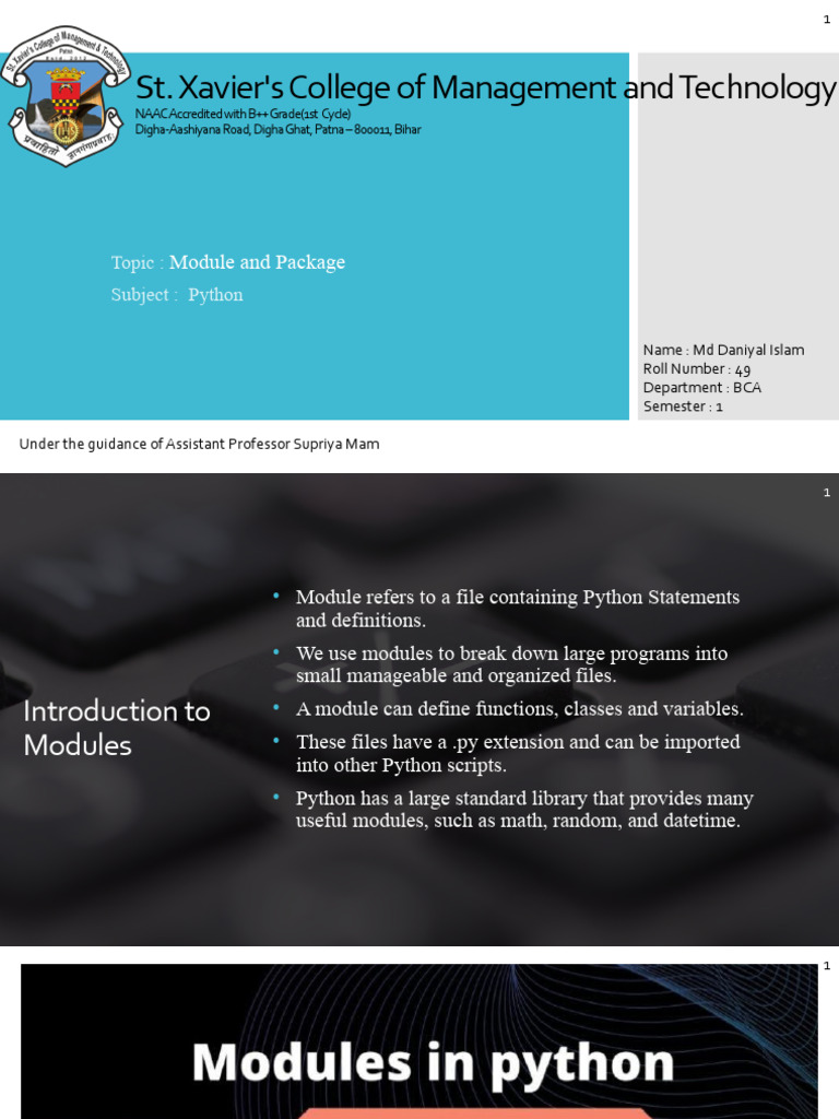 Daniyal Python Pdf Modular Programming Python Programming Language 0215