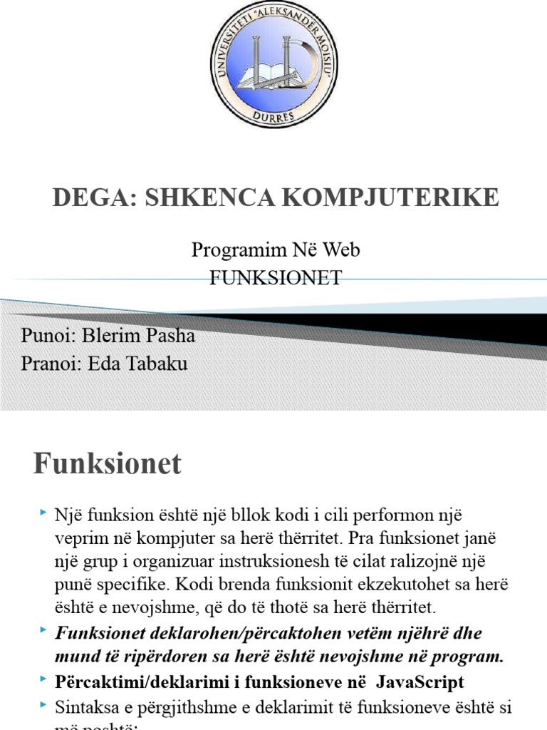 Funksionet | PDF