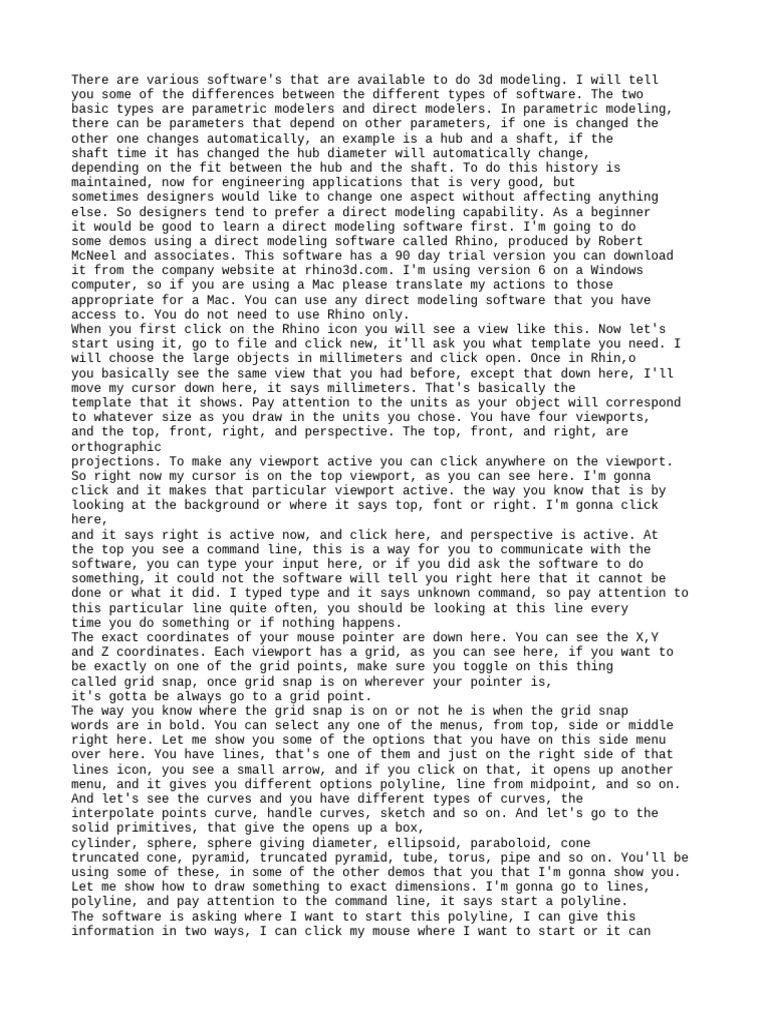 0041Demo 1 - Introduction to Computer-Aided Design Software | PDF | Cursor (User Interface ...