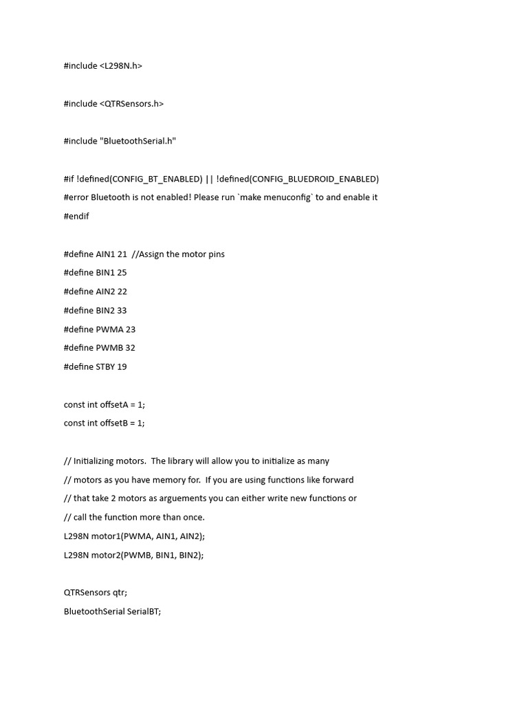 PID+Line Follower code | PDF | Computer Engineering | Computer Programming