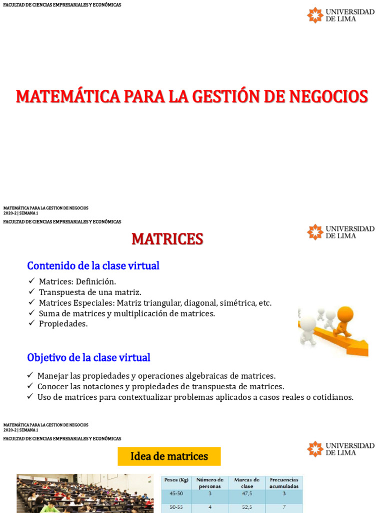 01 Matrices | PDF | Matriz (Matemáticas) | Multiplicación