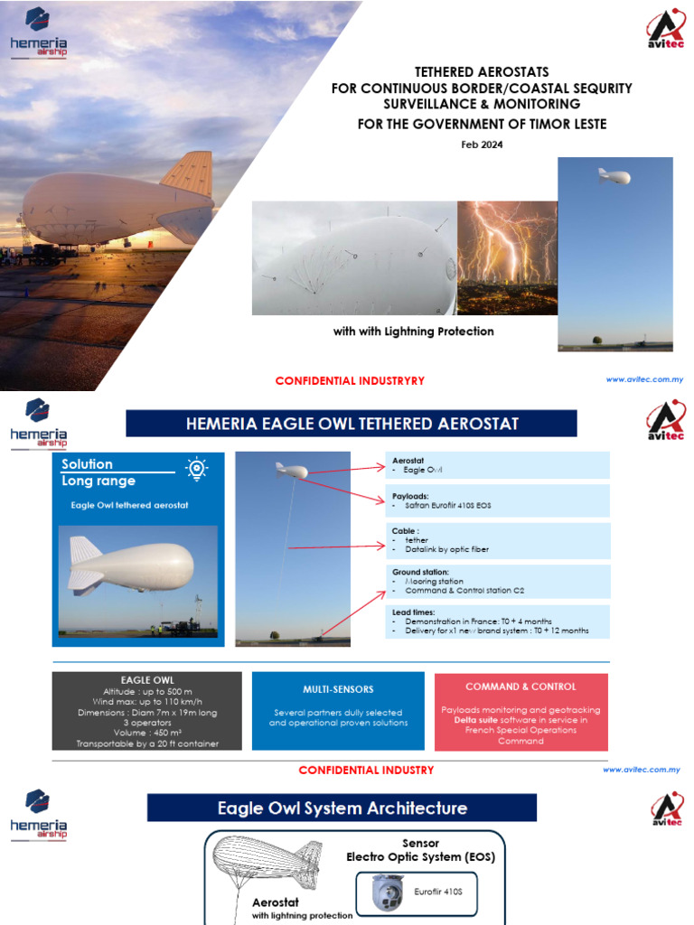 TETHERED AEROSTAT SOLUTIONS For Continuous Surveillance and Monitoring - TL v1 | PDF ...