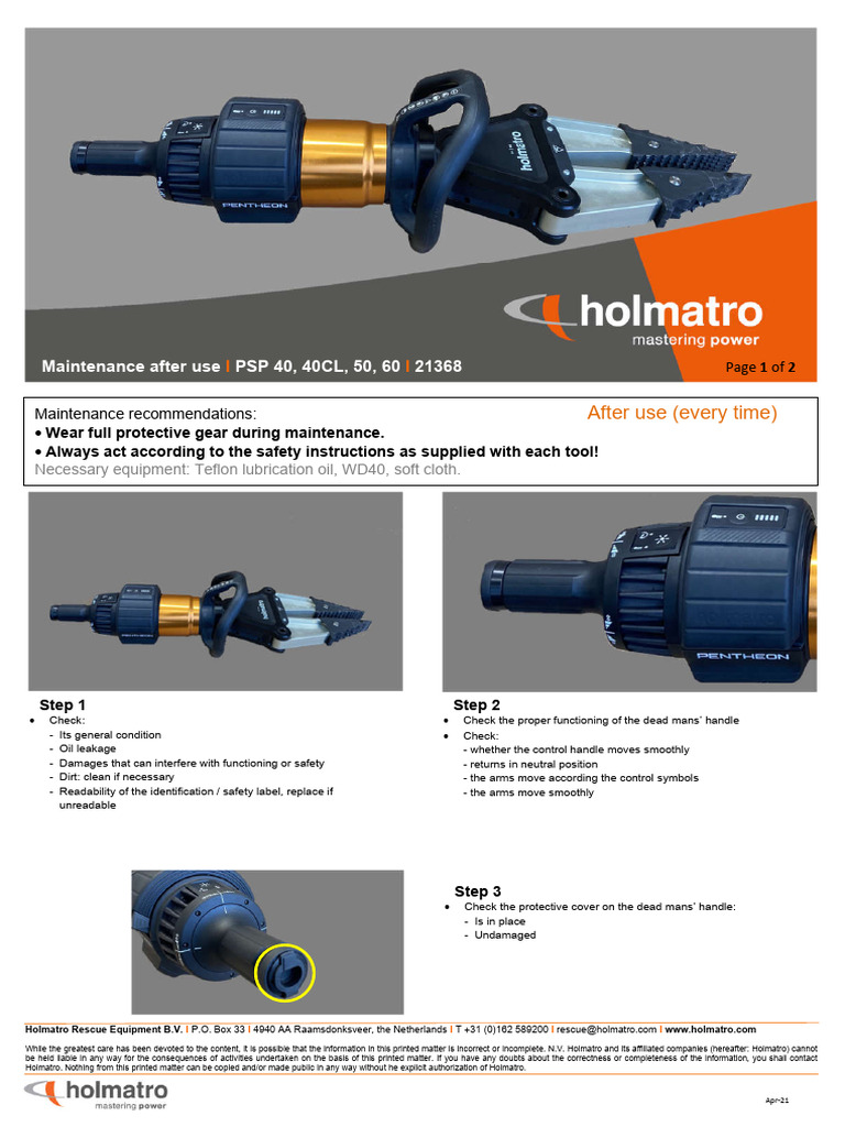PSP 40 Maintenance Guidelines | PDF