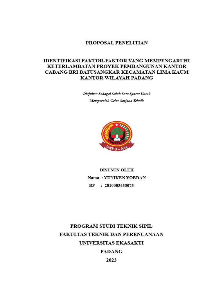 PROPOSAL PENELITIAN Niken | PDF