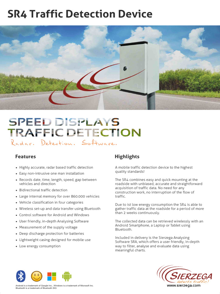 SR4 Traffic Detection Device Overview | PDF | Bluetooth | Android ...