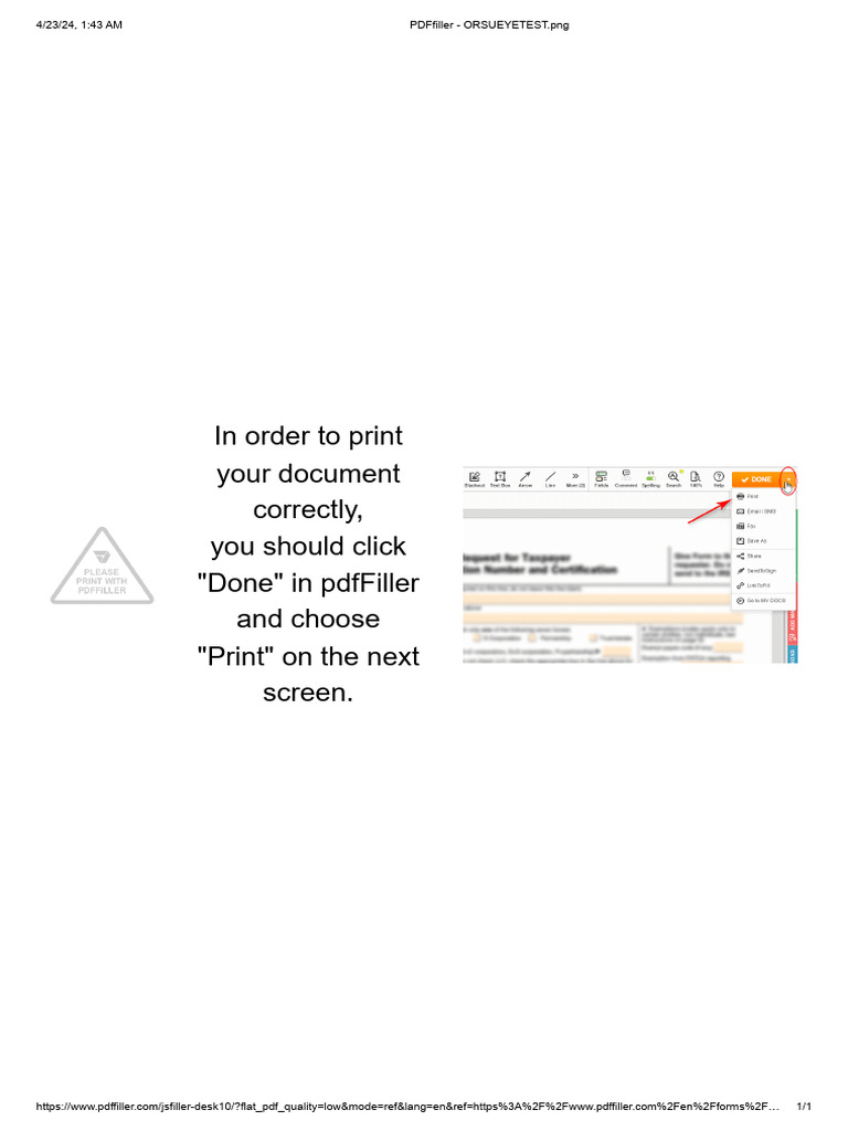 PDF Printing Instructions | PDF