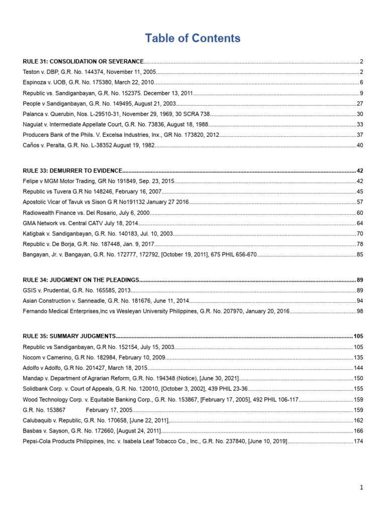 Civil Procedure Cases - Rule 31 To 35 | PDF | Foreclosure | Lawsuit