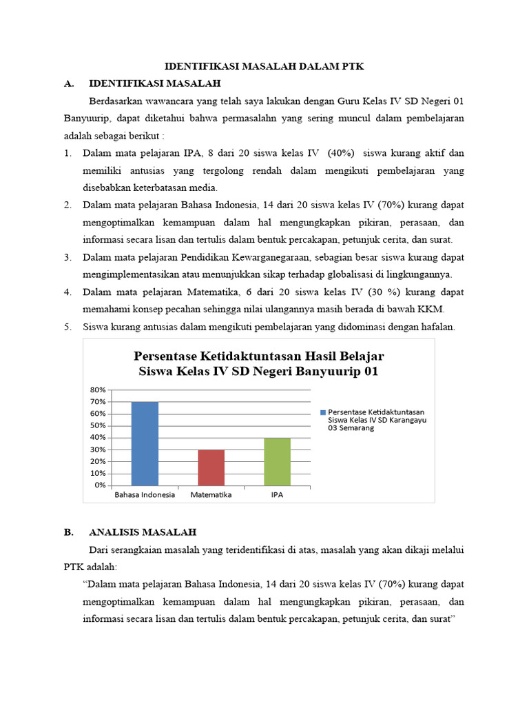 Identifikasi - Masalah - Dalam - PTK BHS Ind | PDF