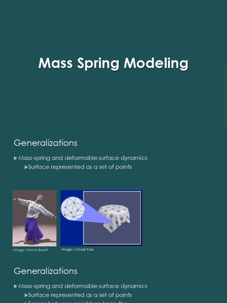 003Mass-Spring Modeling | PDF | Force | Physics
