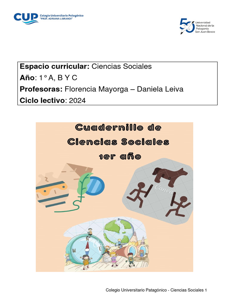 Cuadernillo Ciencias Sociales 1° 2024 | PDF | Antigua Grecia | Geografía