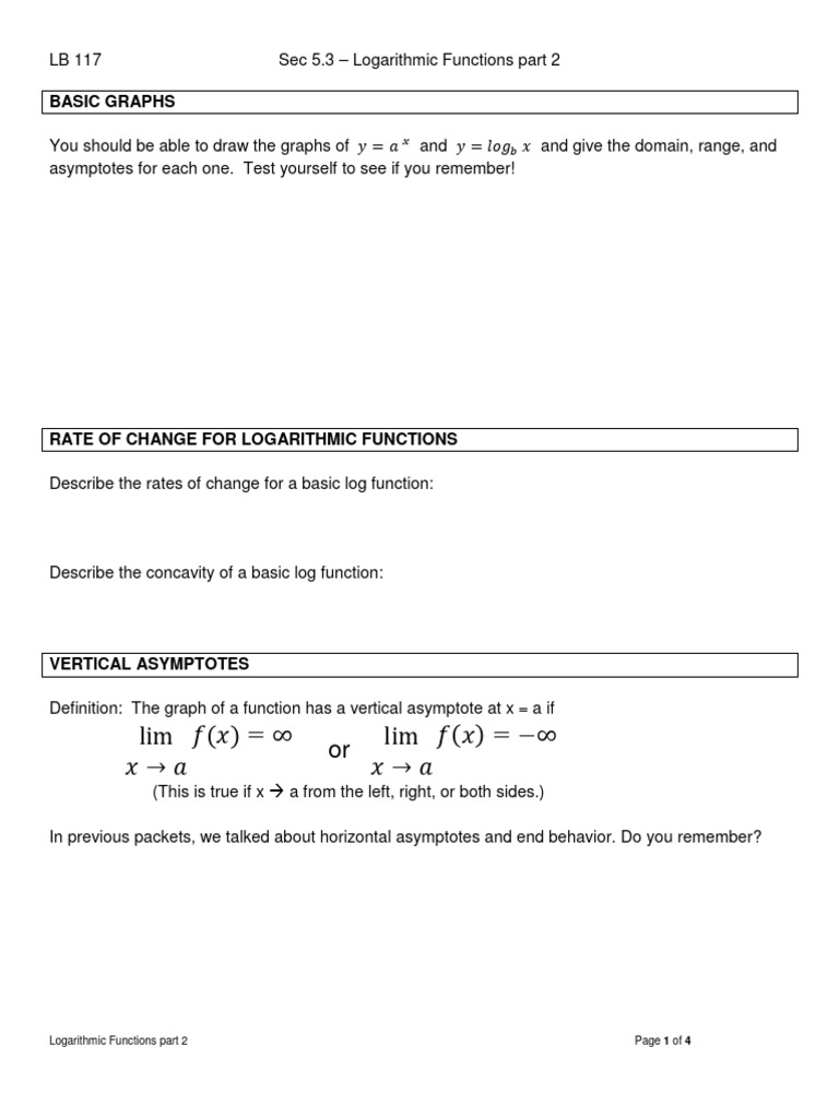 Understanding Logarithmic Functions | PDF | Ph | Decibel