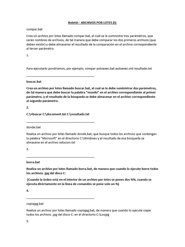 Ejercicios Bash | PDF | Archivo de computadora | Arquitectura de Computadores