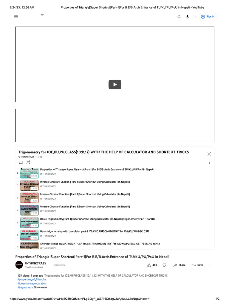 Ioe Preperation U Think Crazy | PDF