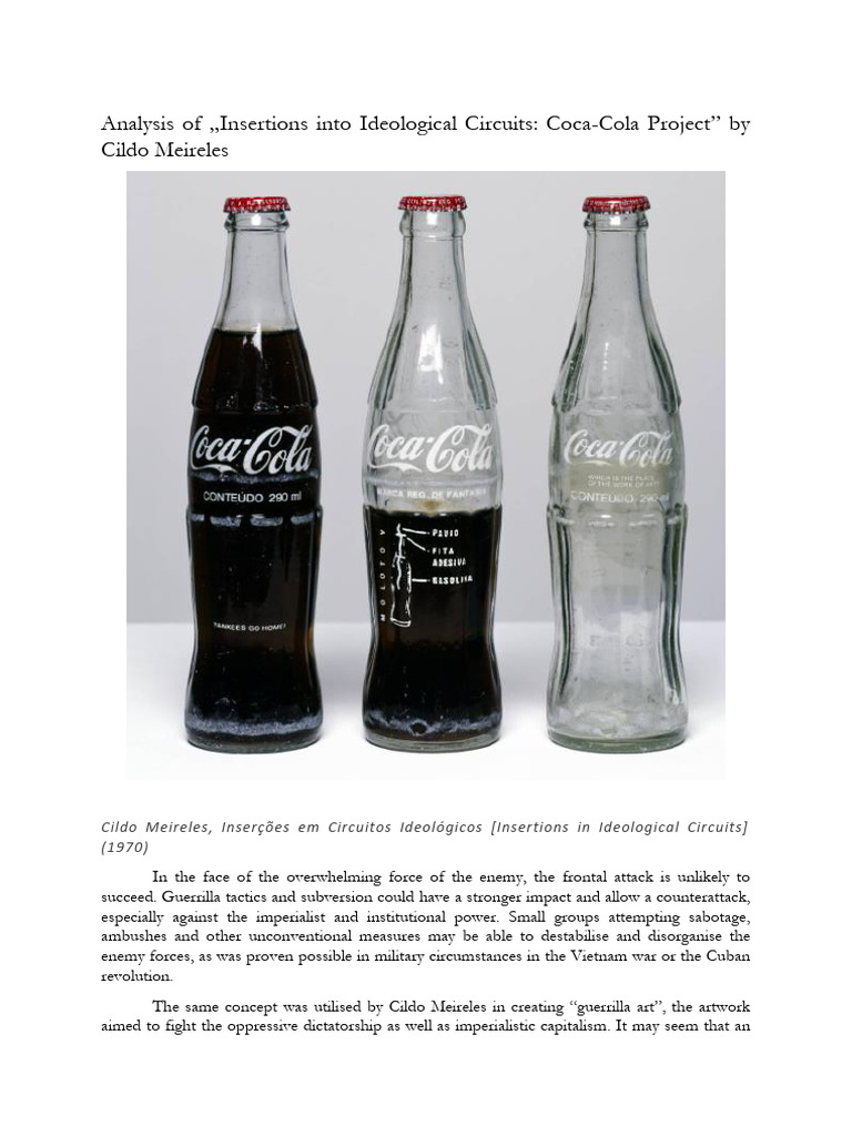 Analysis of coca cola project | PDF | Aesthetics | Immanuel Kant