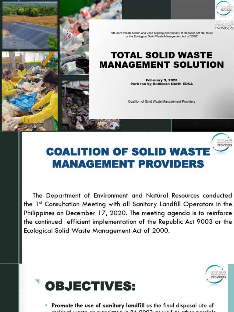 Total Solid Waste Management Solution CSWMP Final 2 | PDF | Waste ...