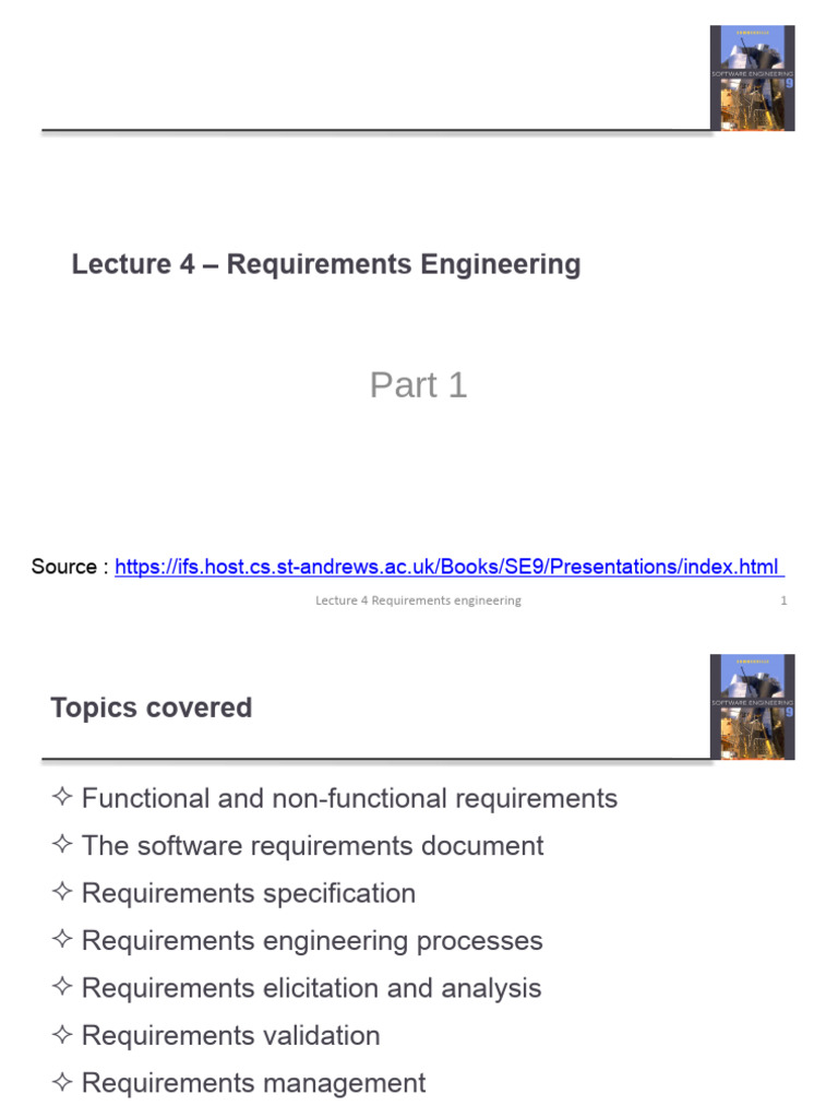 Lecture 4 - Requirements Engineering | PDF | Conceptual Model | System