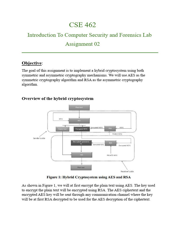 CSE 462 - Lab Assignment 02 | PDF | Key (Cryptography) | Encryption