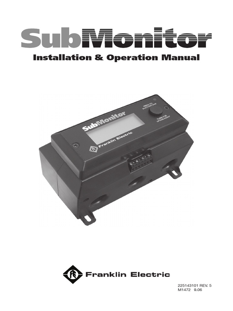 SubMonitor Installation Manual | PDF | Mains Electricity | Alternating ...