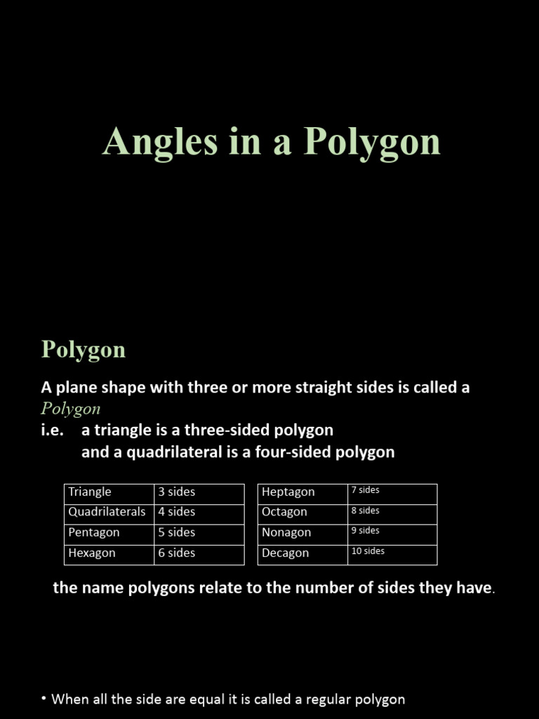 Angles in A Polygon... 1 | PDF | Teaching Methods & Materials | Home & Garden