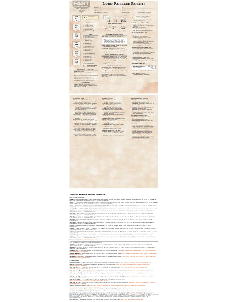 Hill Dwarf Warlock 2 | PDF | Dungeons & Dragons | Wizards Of The Coast