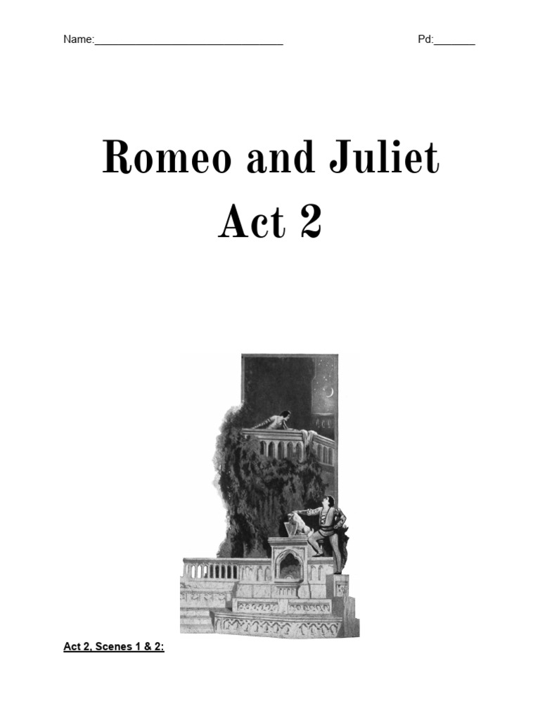 R&J Act 2 Packet | PDF | Romeo And Juliet