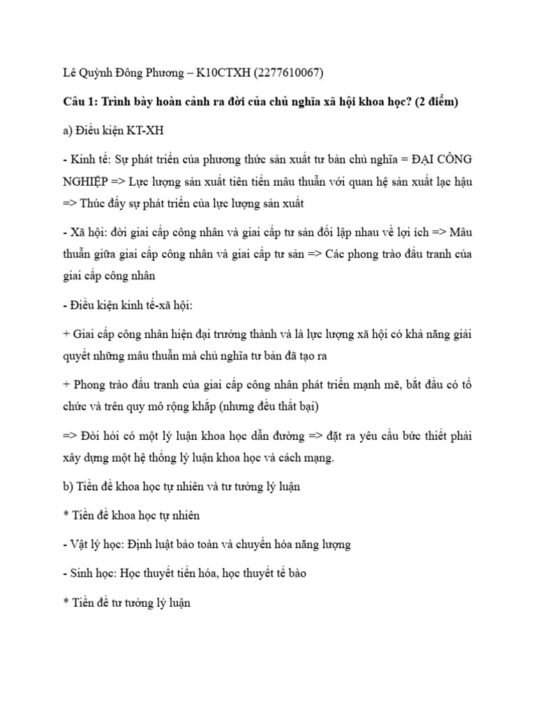 Lê Qu NH Đông Phương K10CTXH | PDF