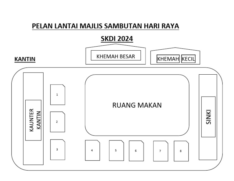 Pelan Lantai Majlis Sambutan Hari Raya Skdi 2024 | PDF
