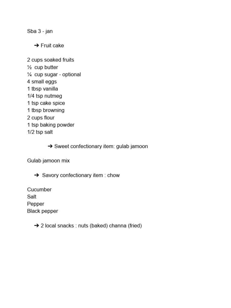 FNH Sba's Recipes | PDF | Cooking, Food & Wine