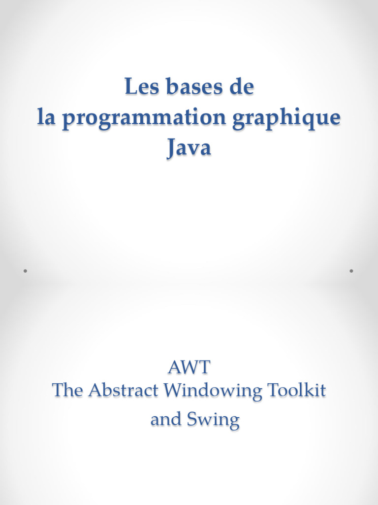 Commande d'éléments invisibles en Java | PDF | Java (Langage de ...