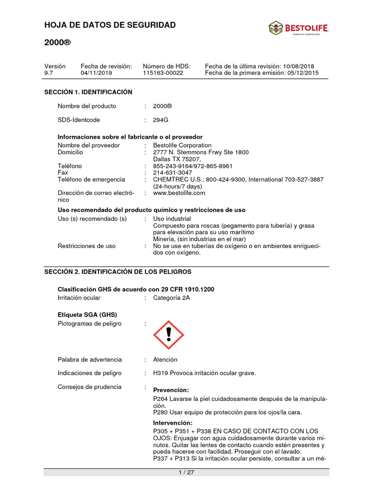 Bestolife 2000 | PDF | Química