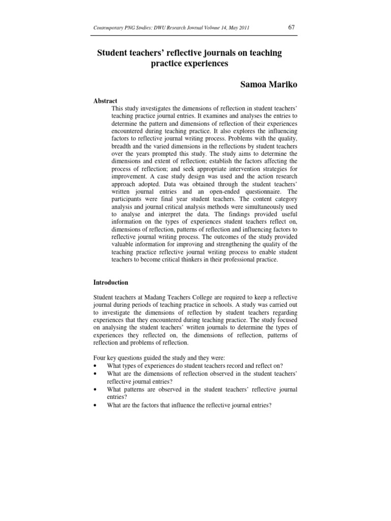 2011-V14-6 Mariko Reflective Practices of Student Teachers Checked ...