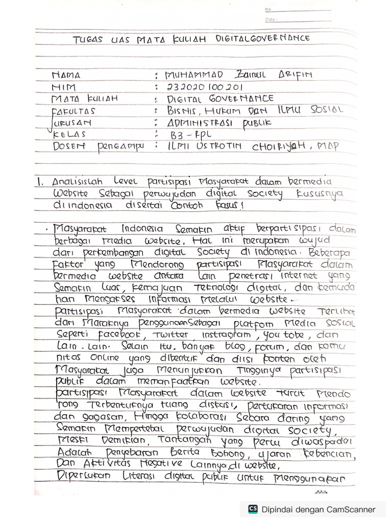 Tugas Uas Digital Governance | PDF