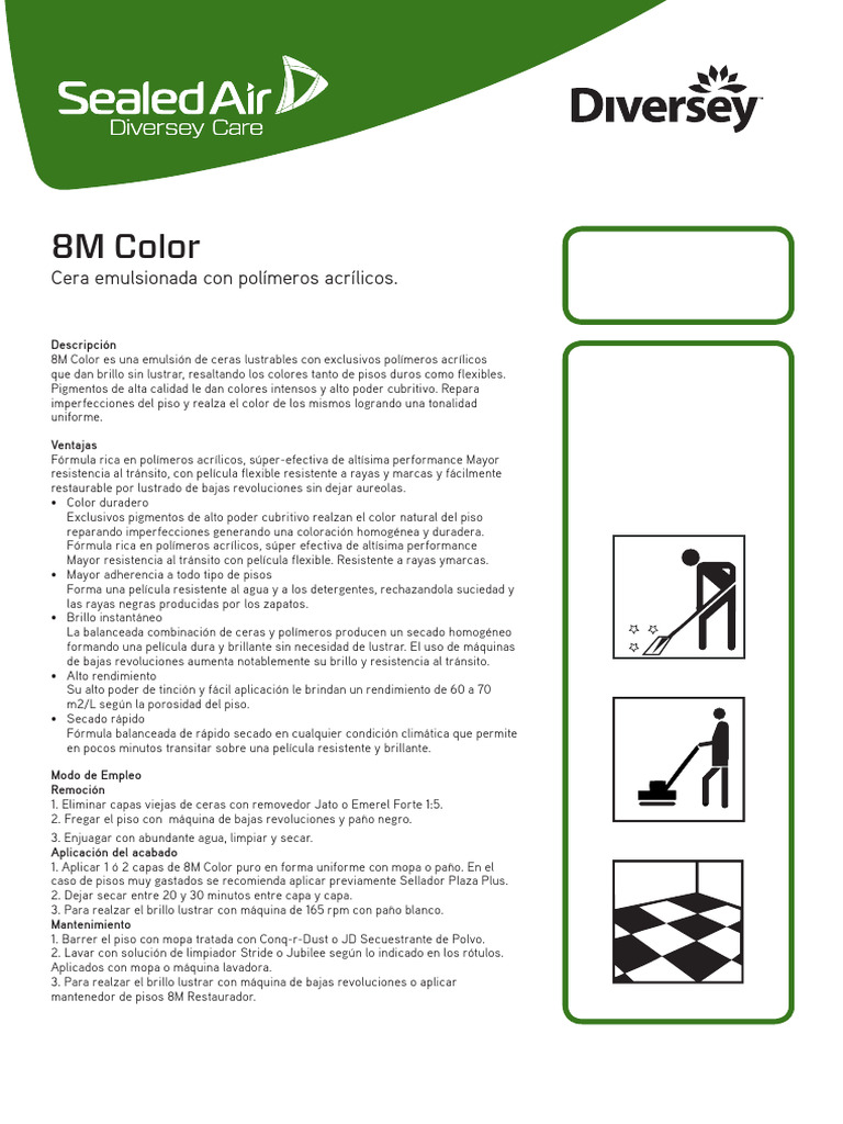 Cera 8M Color para Pisos Brillantes | PDF | Pintura acrilica