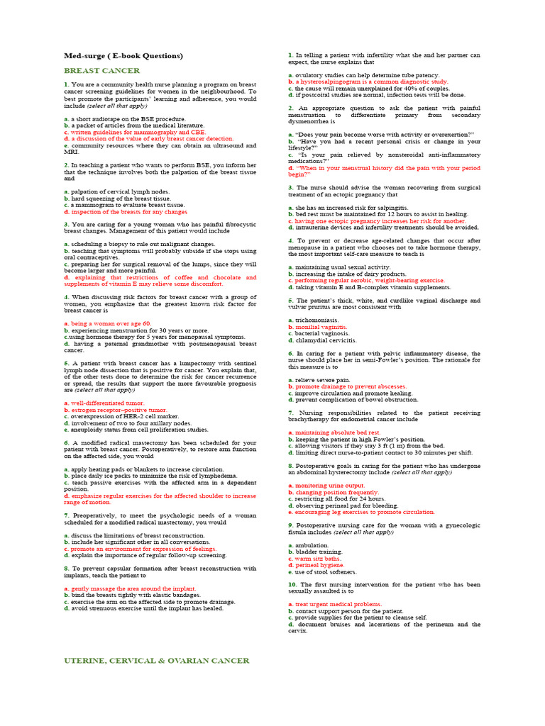 Medsurge Reviewer-2 | PDF | Colorectal Cancer | Cancer