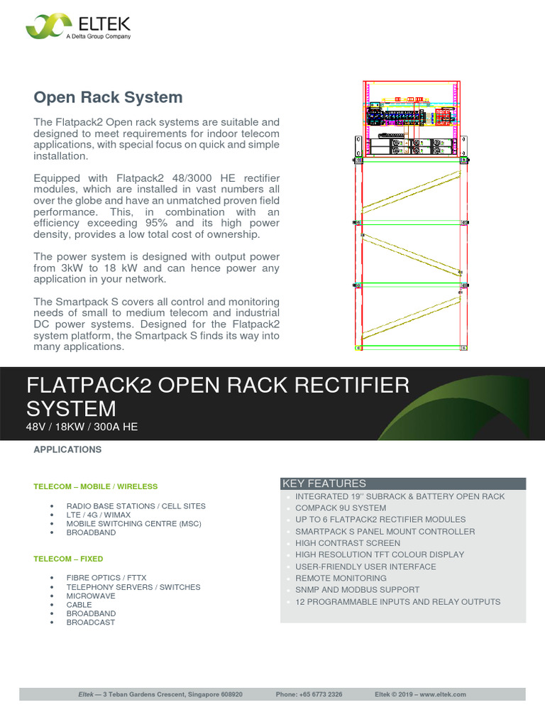 Datasheet Flatpack2 18kw Open Rack System | PDF | Telecommunications ...