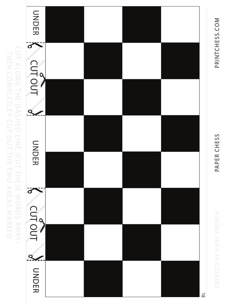 Chess Board Printable Half 2 | PDF