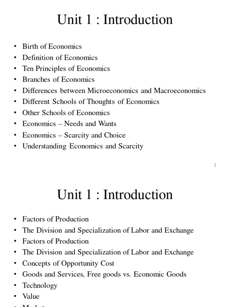 Introduction To Microeconomics | PDF | Economics | Microeconomics