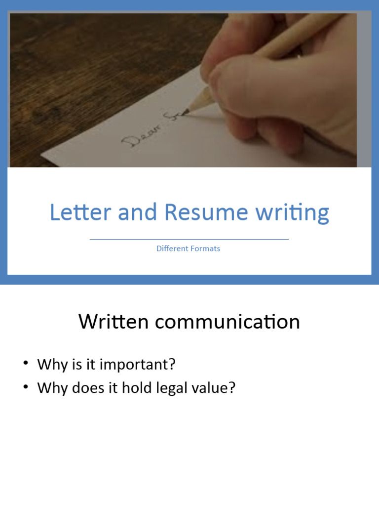 Letter and Resume Writing Final | PDF | Résumé | Brand