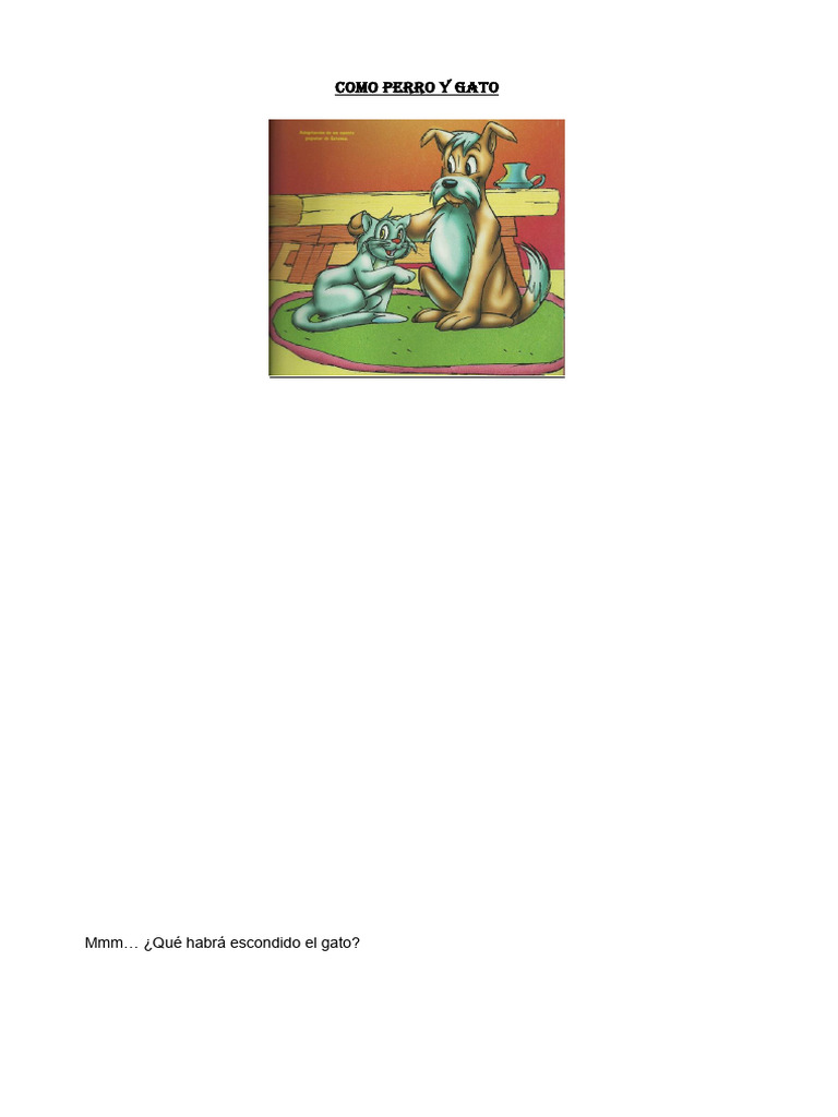 Cuento Infantil - Como Perro y Gato | PDF | Gatos | Perros