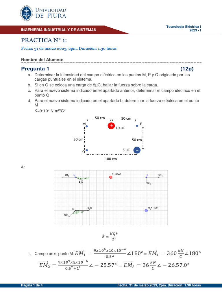 Solución Practica #1 | PDF | Materiales | Electromagnetismo