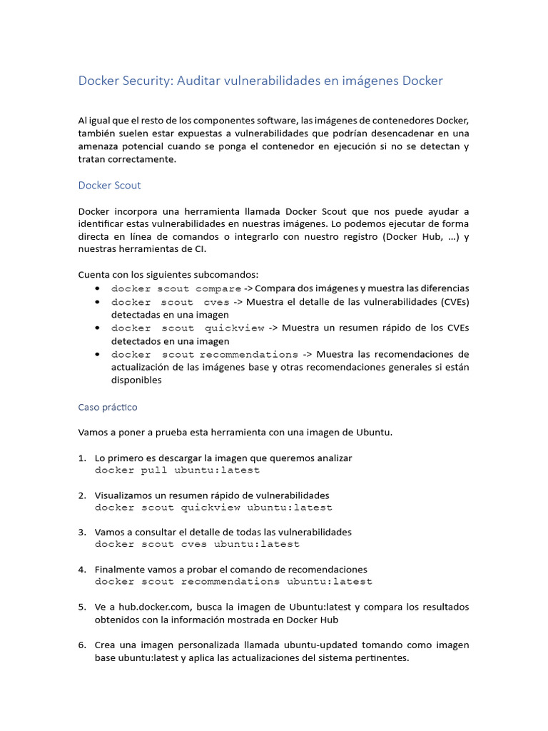 Docker Security | PDF | Ingeniería Informática | Software del sistema