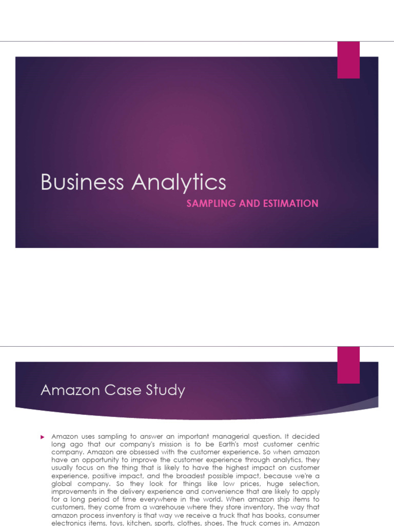 Business Analytics Module 2 | PDF | Sample Size Determination | Sampling (Statistics)