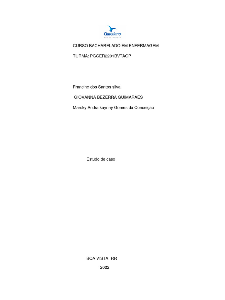 Estudo de Caso Enfermagem | PDF | Hipertensão | Coração Estudo de Caso Enfermagem | PDF | Hipertensão | Coração