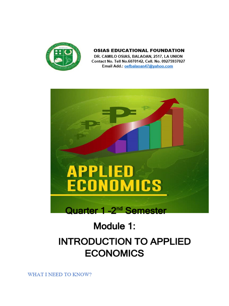 Applied Econ Shs NEW | Download Free PDF | Demand | Economic Equilibrium