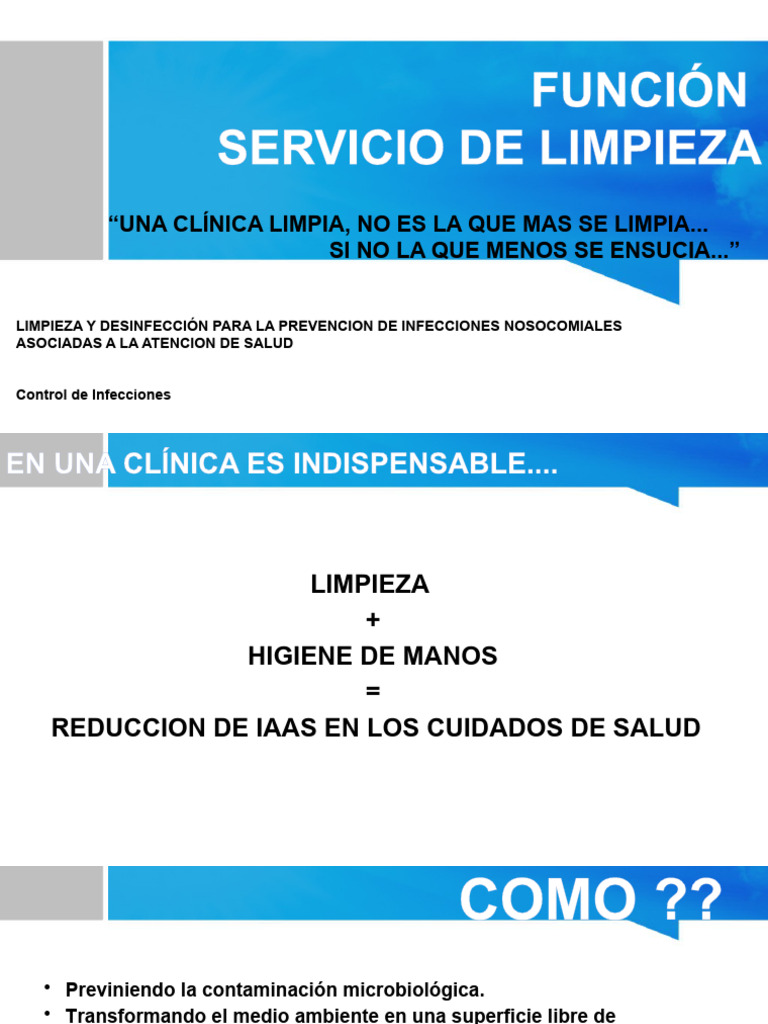 Funciónamiento de Servicios Generales | PDF | Enfermería | Infección