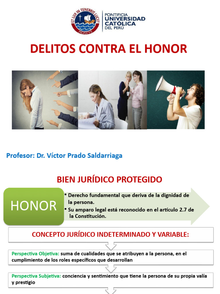 Delitos Contra El Honor | PDF | Intención (Derecho Penal) | Ley común