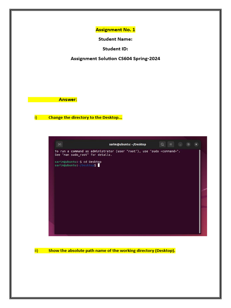CS604 Assignment Solution-2024 | PDF